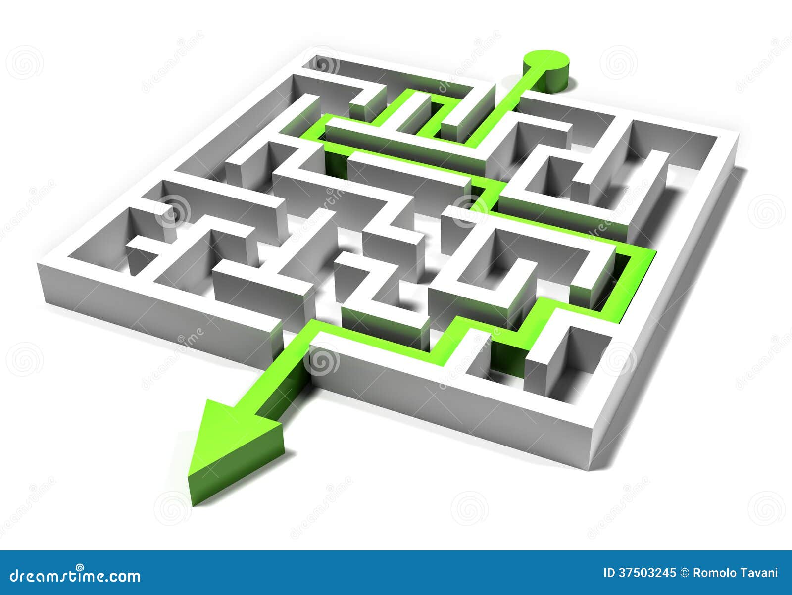Square Maze Exit with the Green Path Stock Illustration - Illustration ... Square Maze Exit with the Green Path Stock Illustration - Illustration ...