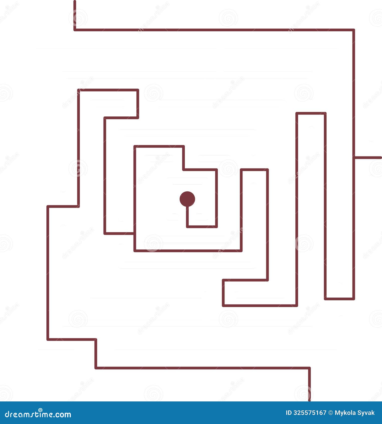 Square Maze. Game For Kids. Puzzle For Children. Labyrinth Conundrum ...