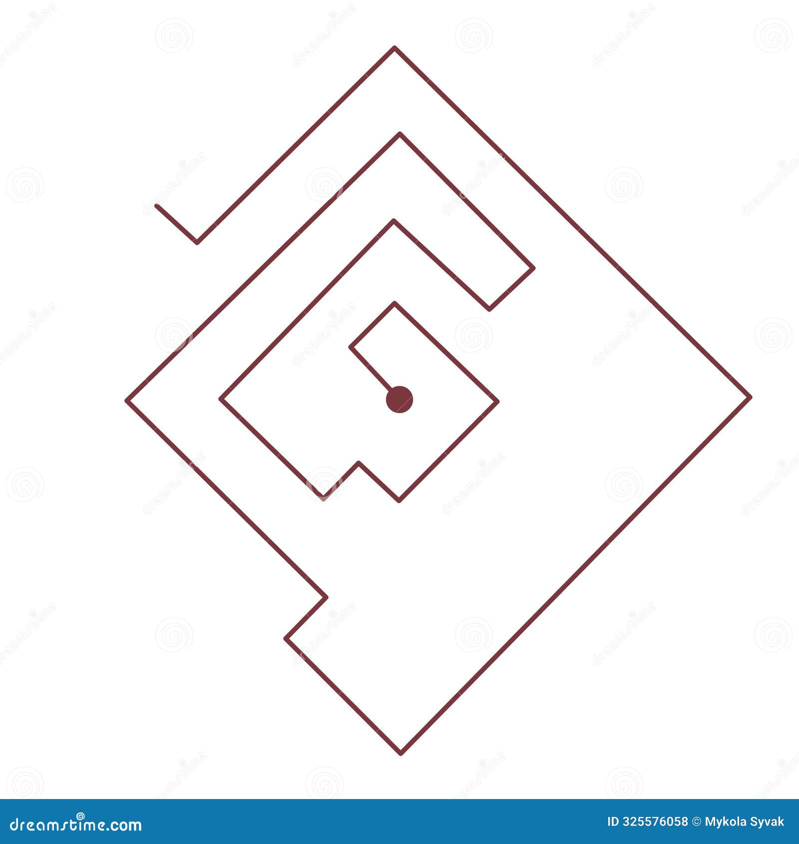 Square Maze. Game For Kids. Quadrate Labyrinth. Education Worksheet ...