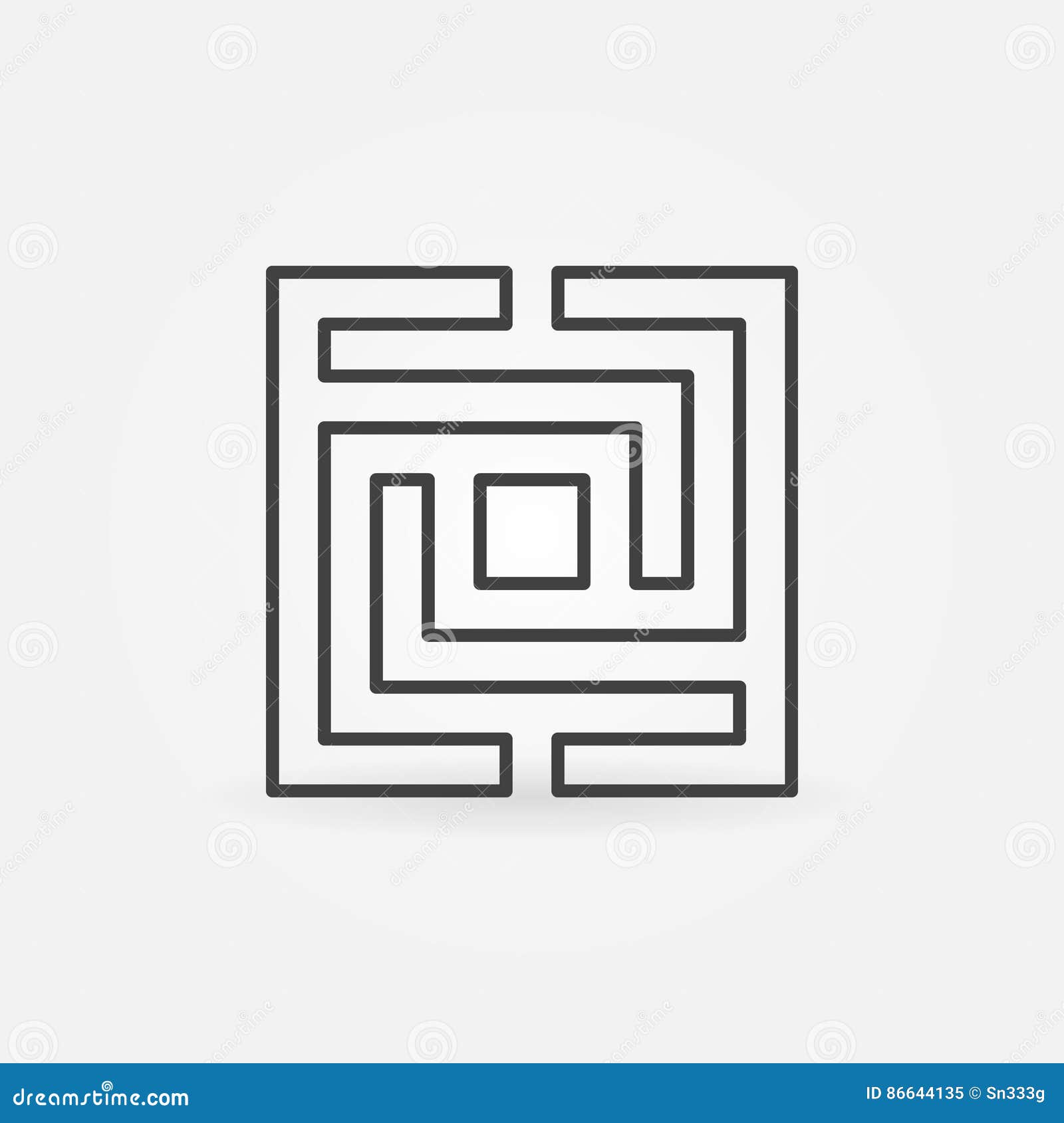 Square Maze or Labyrinth Icon Stock Vector - Illustration of shape ...