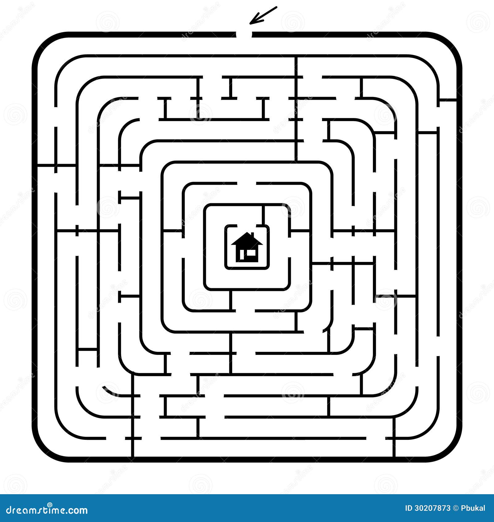 Labyrinth stock vector. Illustration of cube, path, maze - 30207873