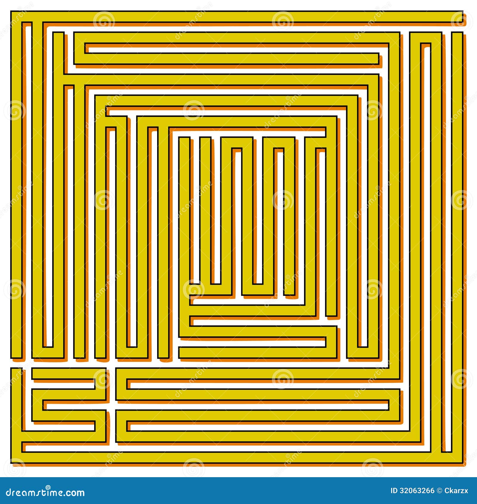 Square Maze 21x21 (Yellow with Shadow) Stock Vector - Illustration of ...