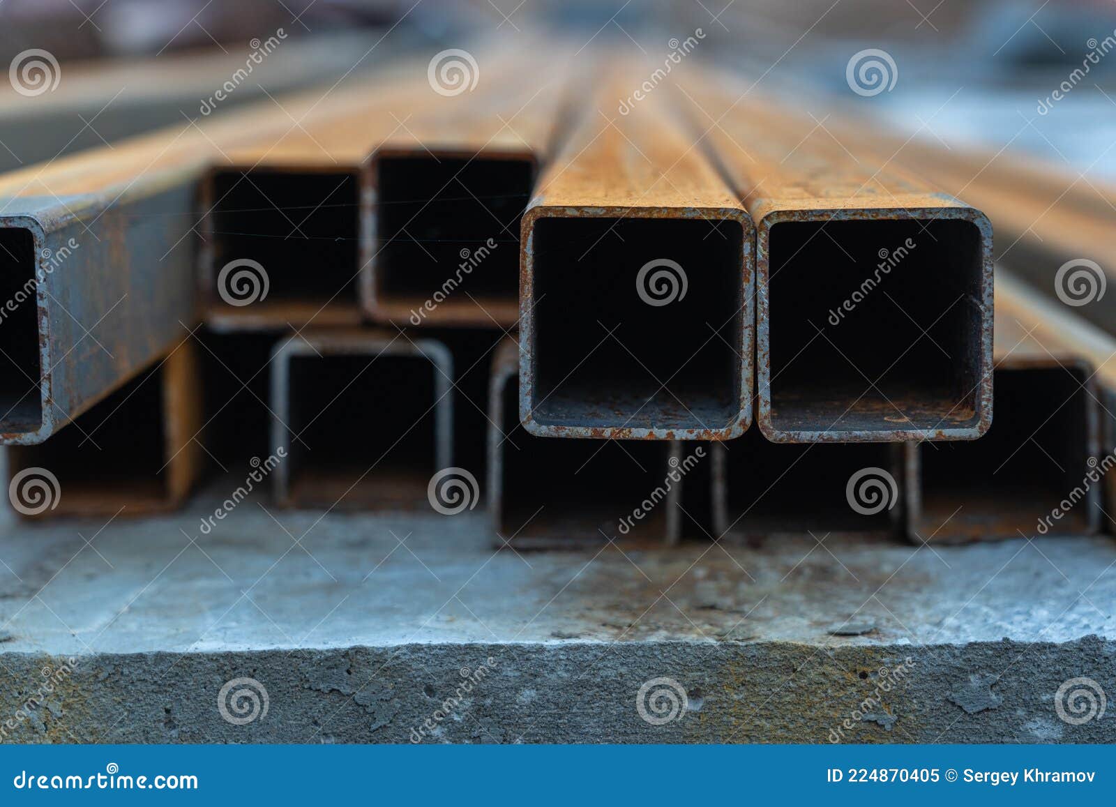 Metal Pillars, Poles Of High-voltage Power Lines, Wires On The ...
