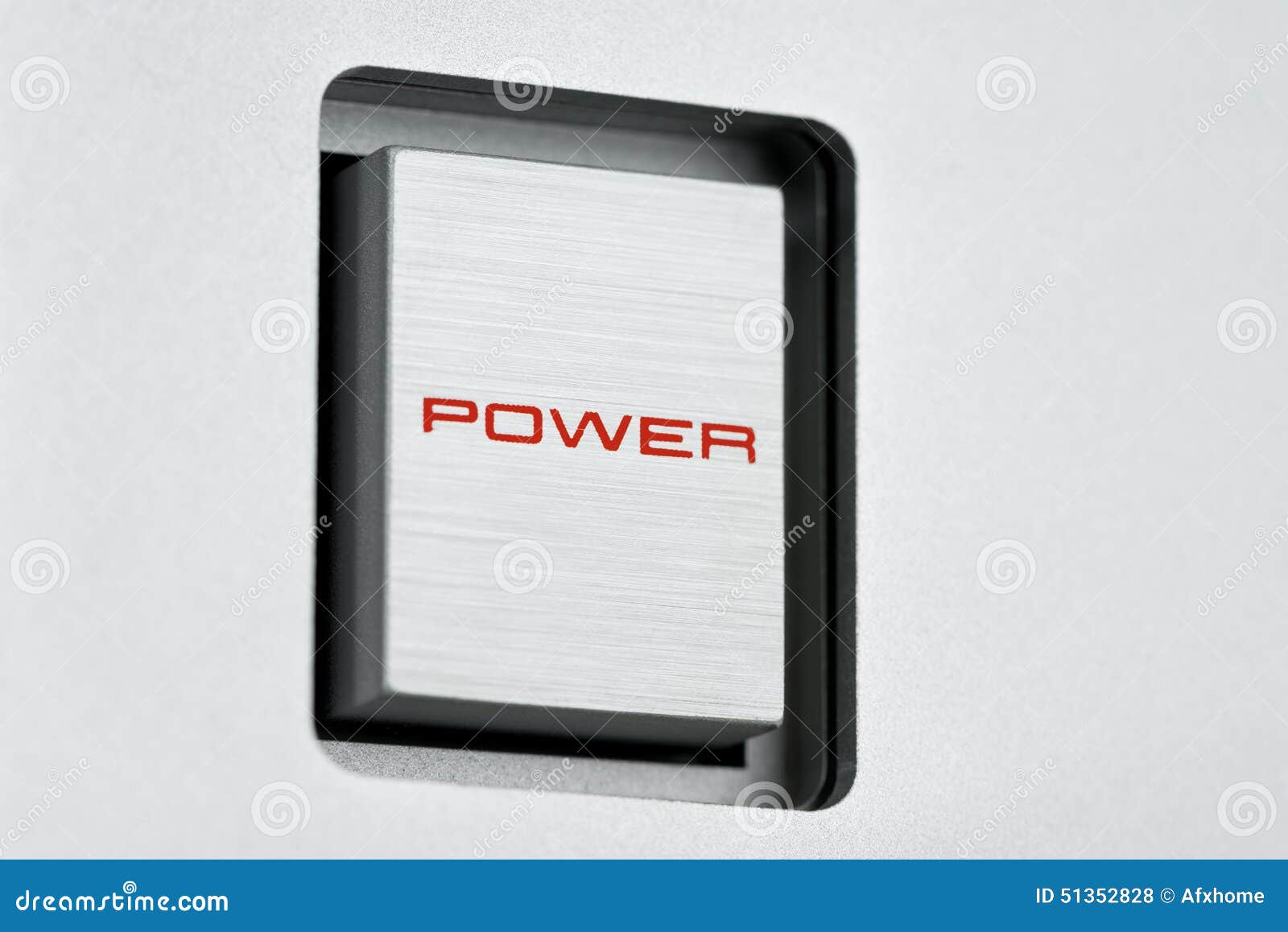 Square metal power button stock photo. Image of push - 51352828