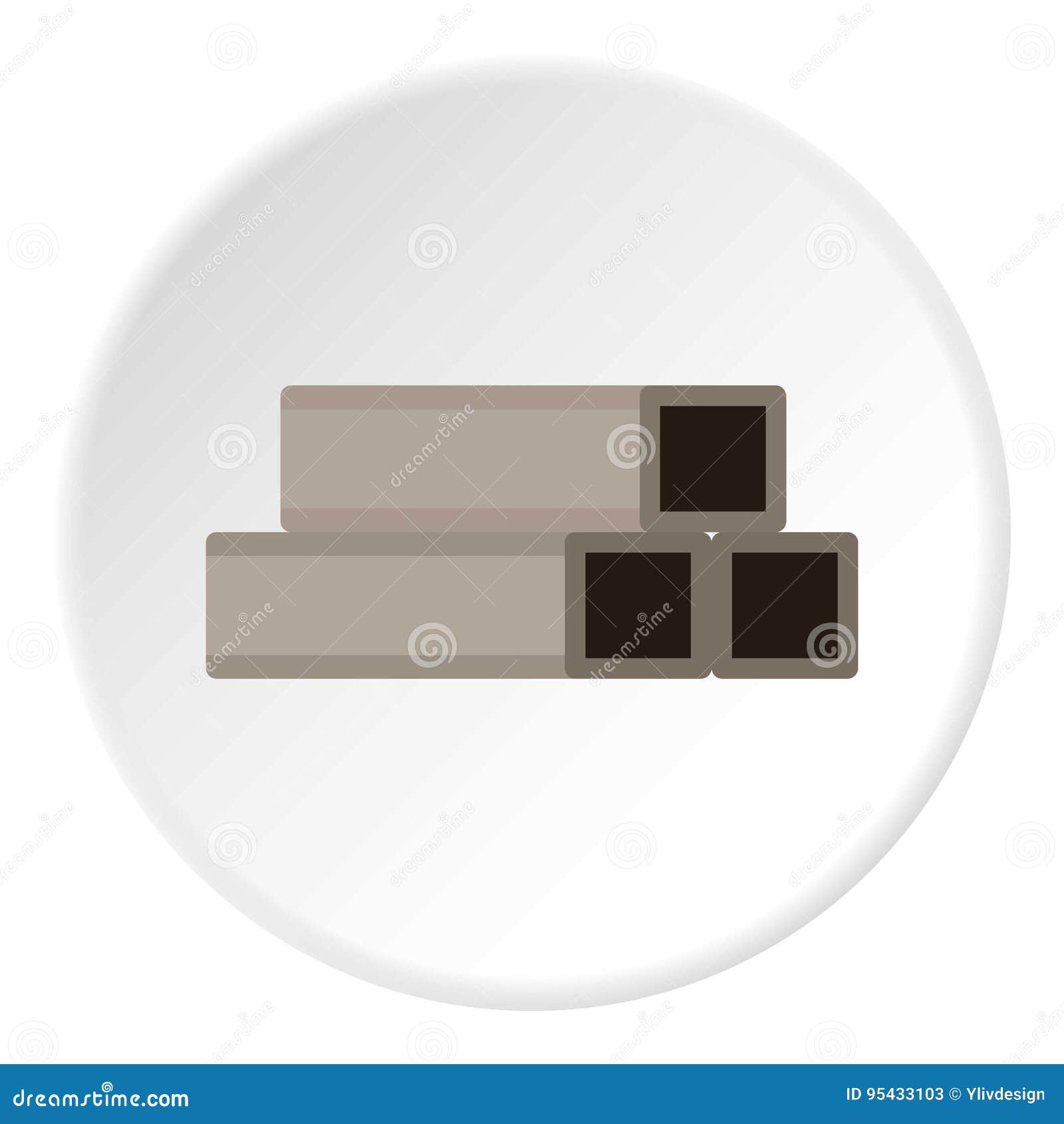 Square Metal Tubes Icon Circle Stock Vector - Illustration of ...