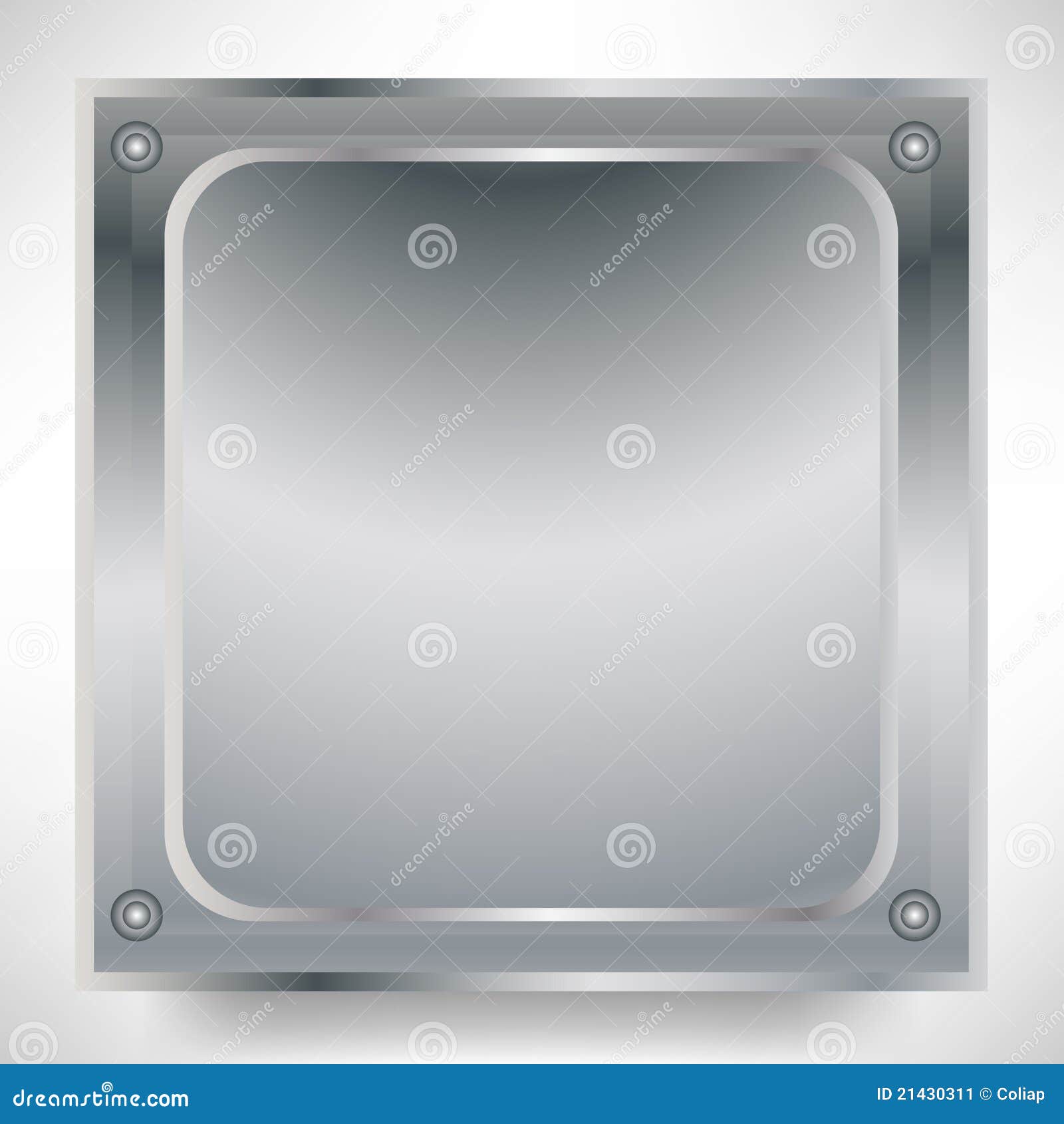 Square metallic sign stock vector. Illustration of label - 21430311