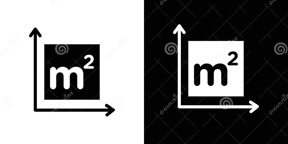 Square Meter Icon Isolated Flat Vector in Outline Stock Vector ...