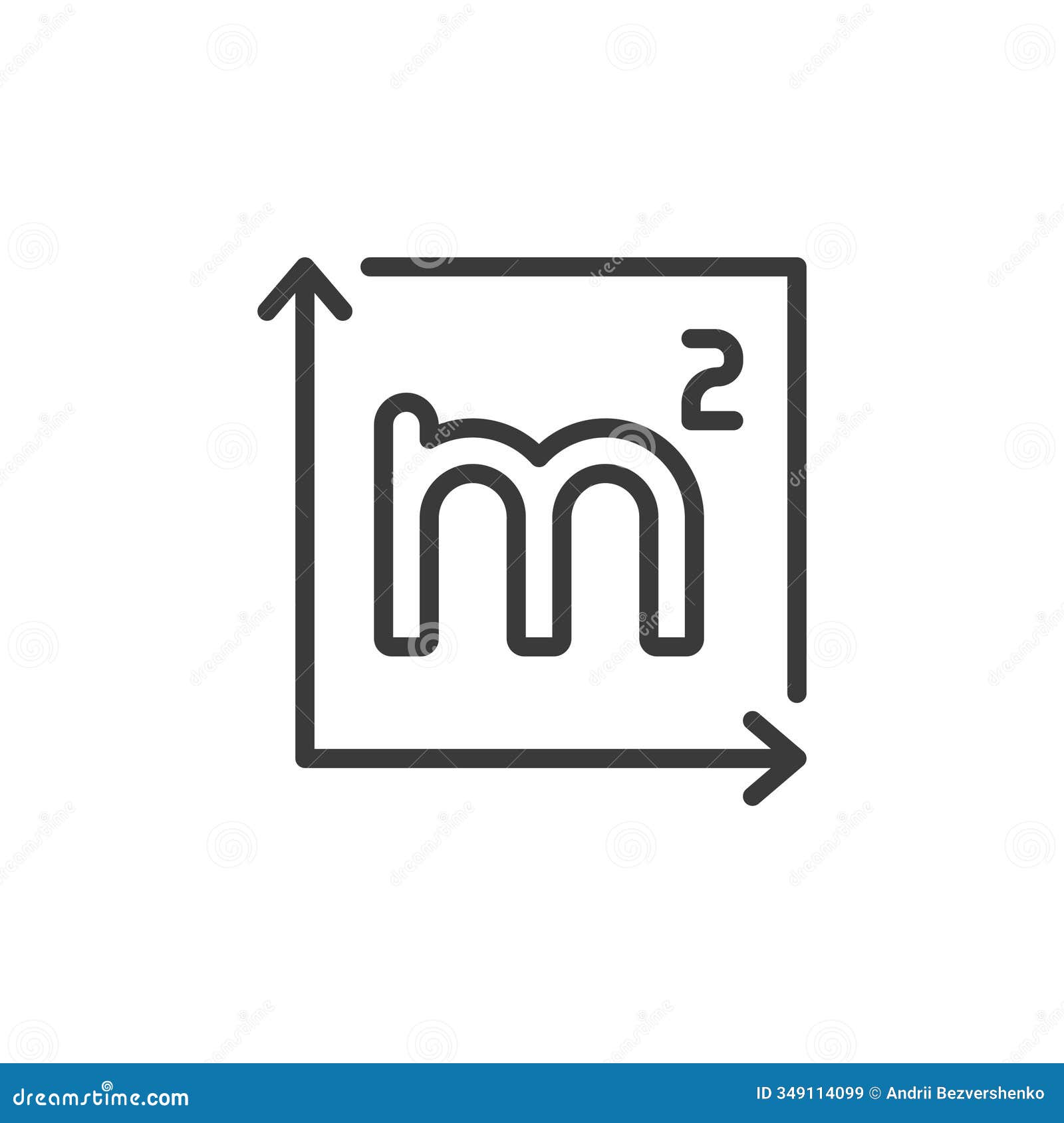 Square Meter, Icon in Line Design. Square, Meter, Area, Measurement ...