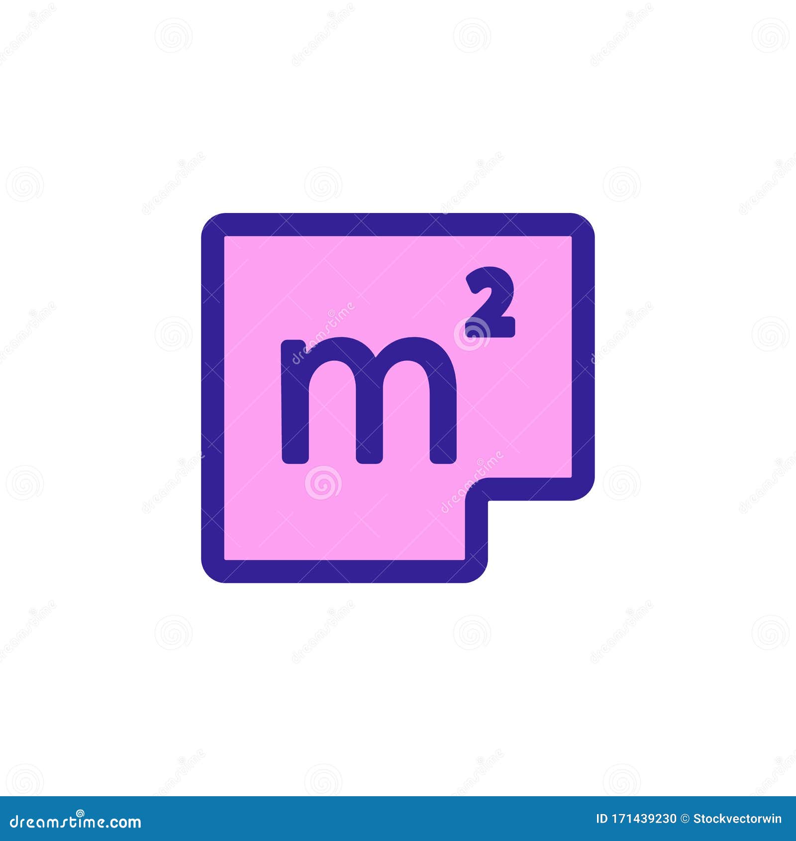 Square Meter Icon Vector. Isolated Contour Symbol Illustration Stock ...