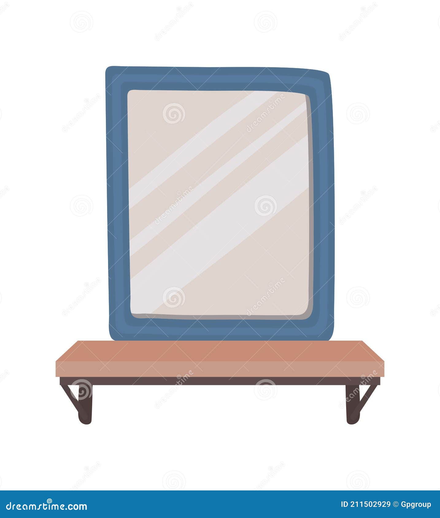 Square Mirror on a White Background Stock Vector - Illustration of ...