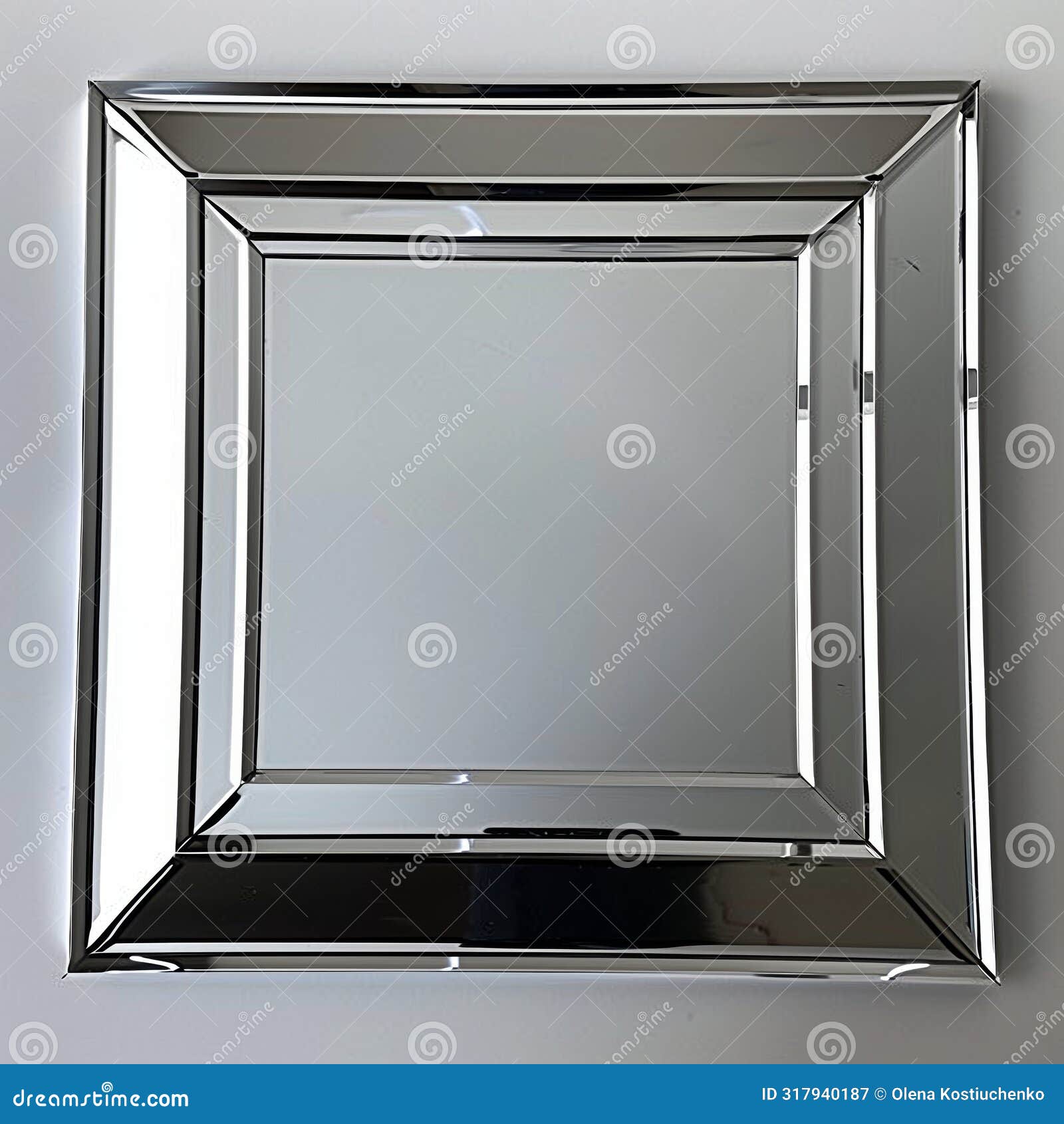 A Square Mirrored Chrome Frame with Rounded Bevel Stock Illustration ...