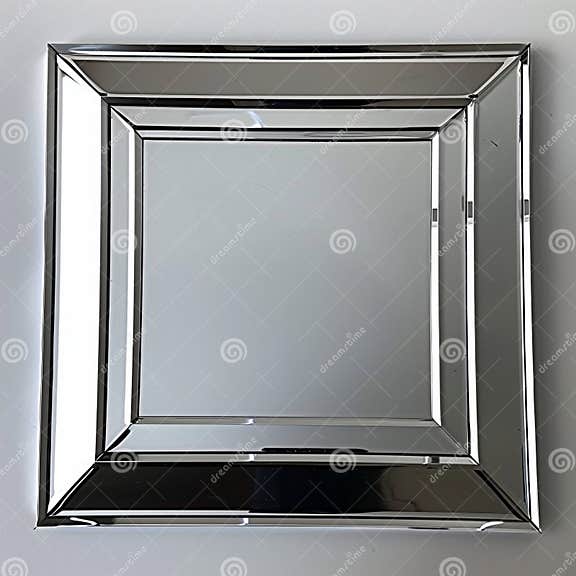A Square Mirrored Chrome Frame with Rounded Bevel Stock Illustration ...