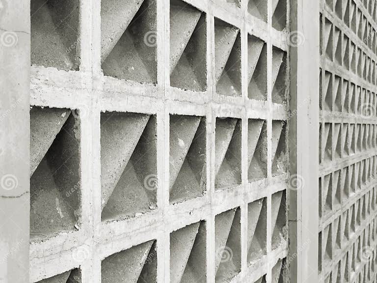 Square Mixed with Triangle Pattern of Concrete Ventilating Wall Stock ...