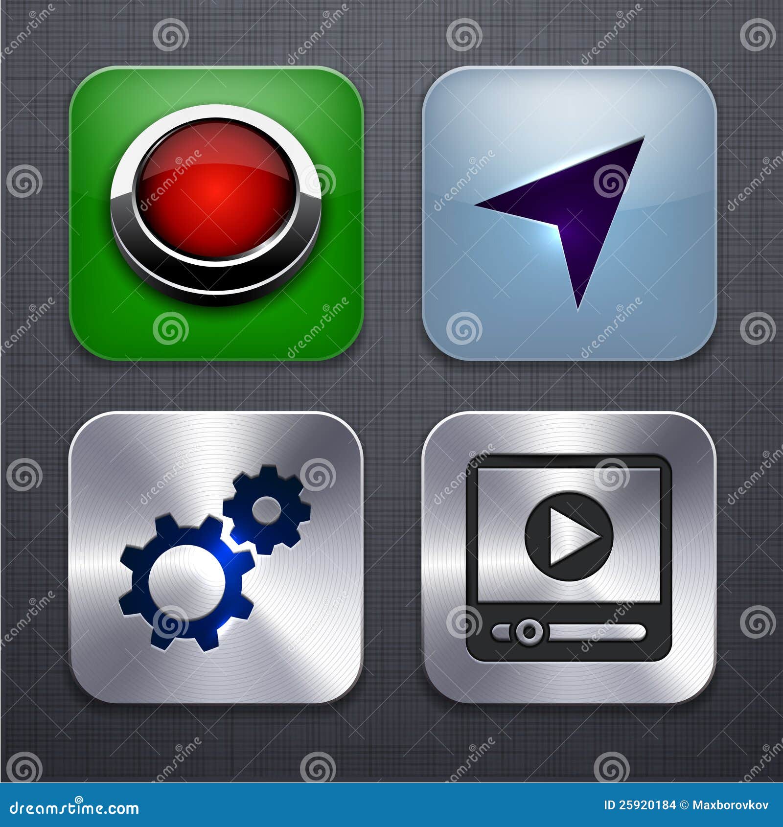 Square Modern App Icons. Stock Images - Image: 25920184