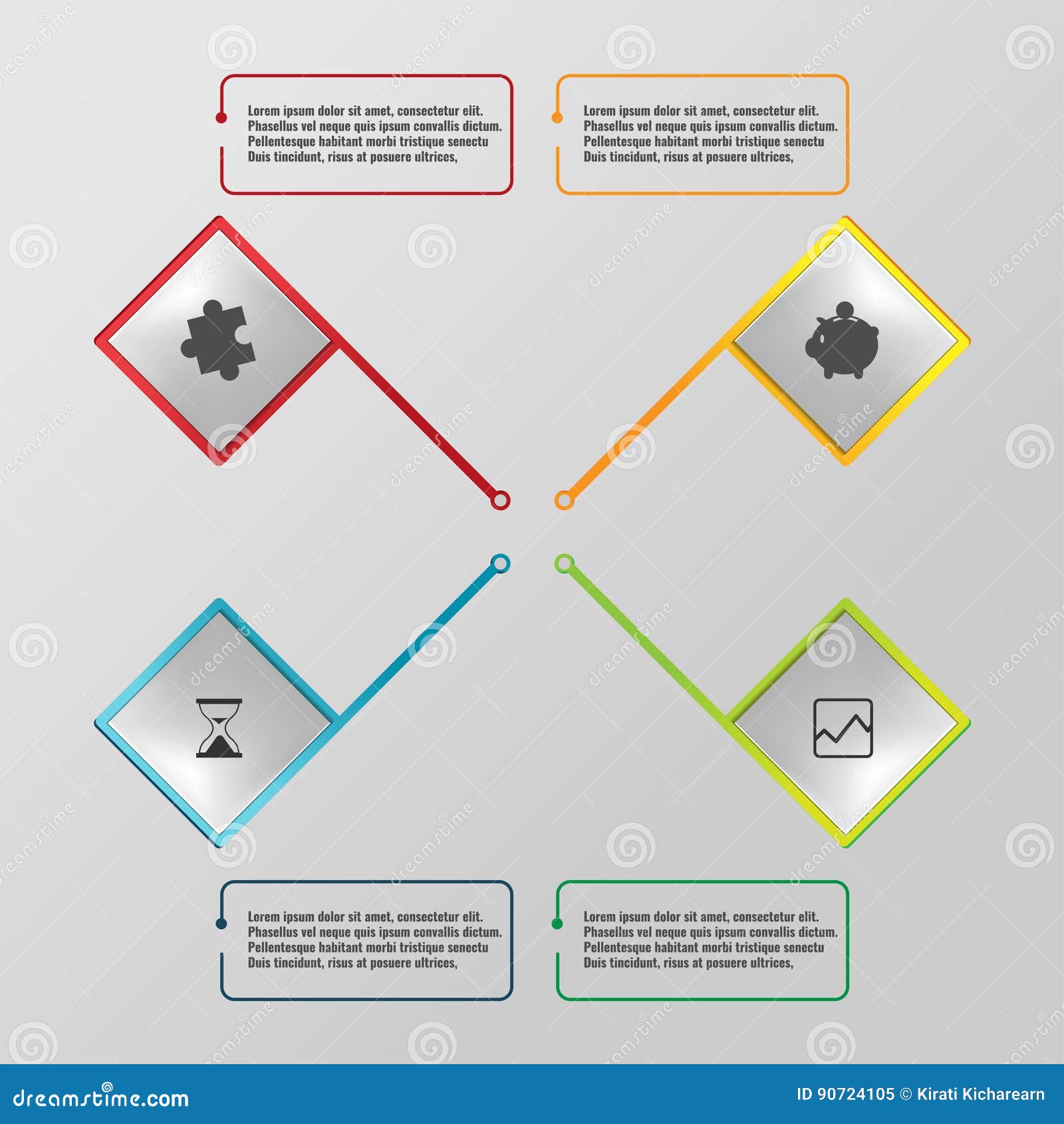Square Modern Business Graphic Template Stock Vector - Illustration of ...