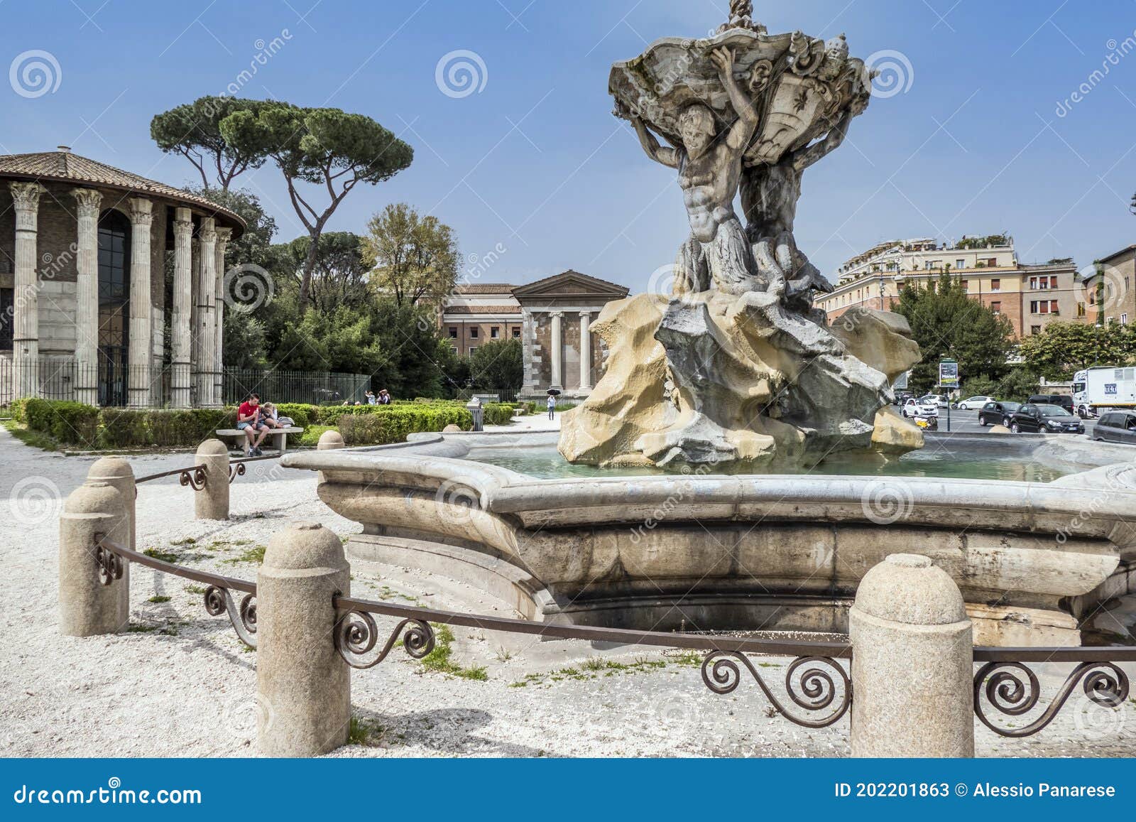 Mouth Of Truth Sightseeing In Rome, Italy. Historical Sculpture Made Of ...