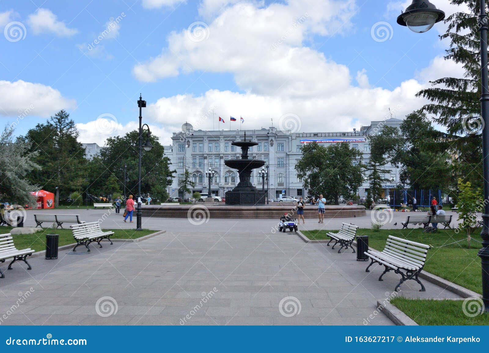 Square Named after Dzerzhinsky Editorial Photography - Image of omsk ...