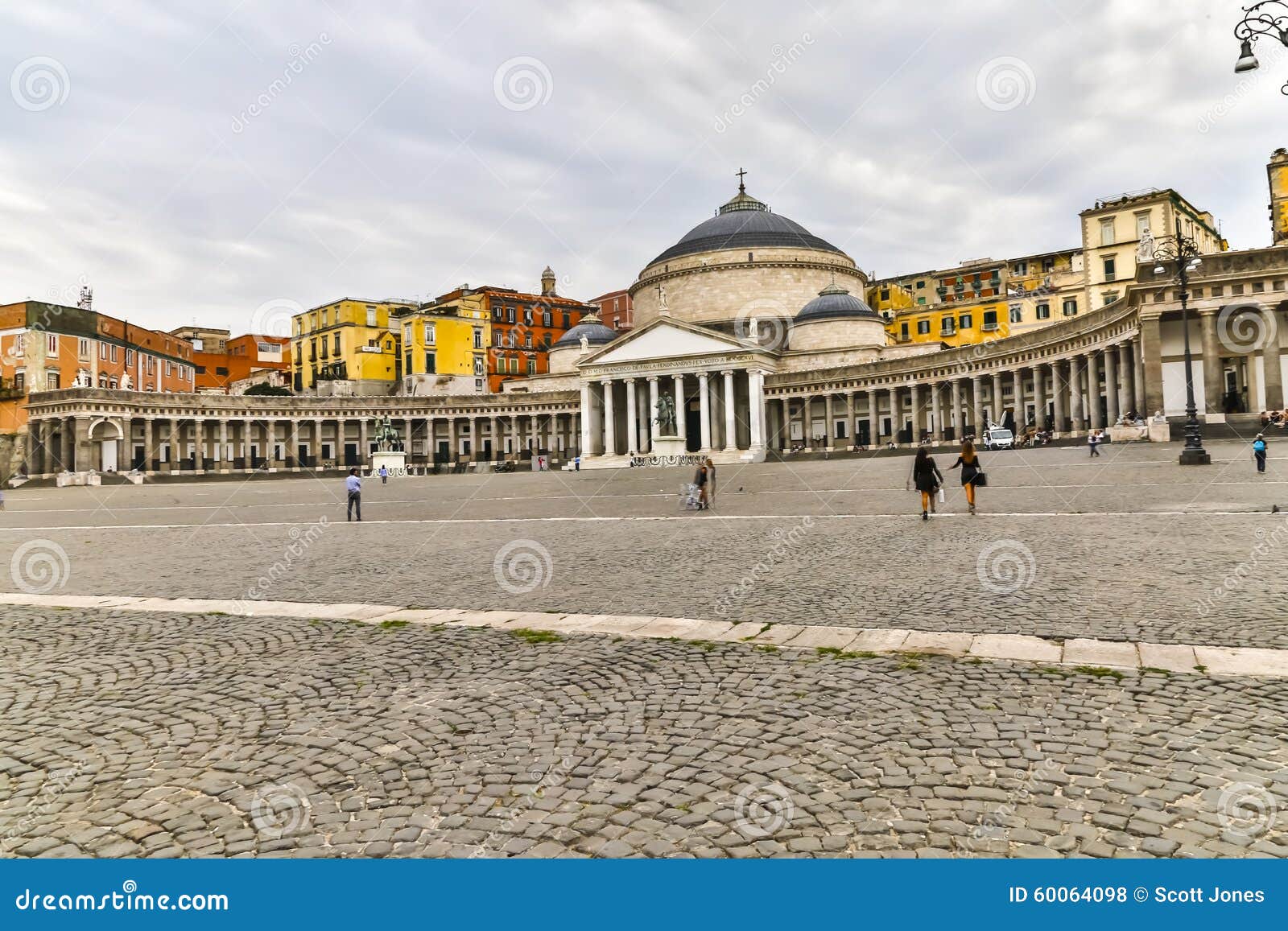 Square in Naples, Italy editorial stock photo. Image of landmark - 60064098