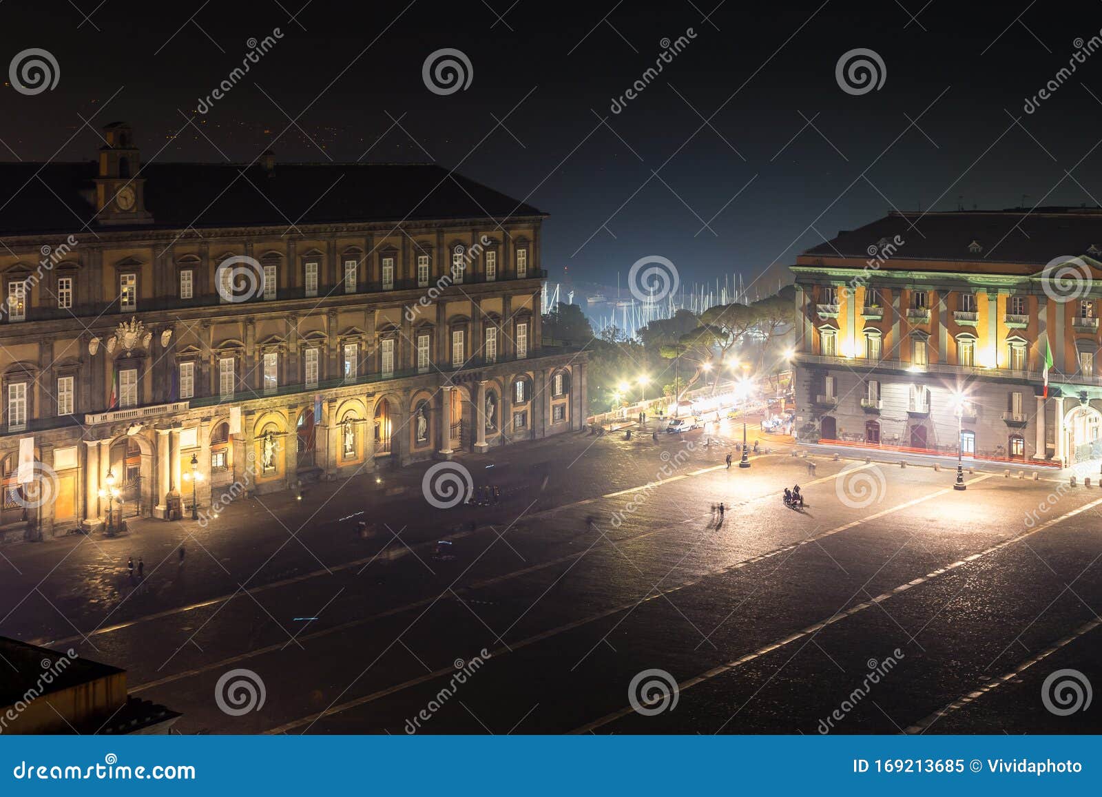 SQUARE of NAPOLI stock image. Image of piazza, tourists - 169213685