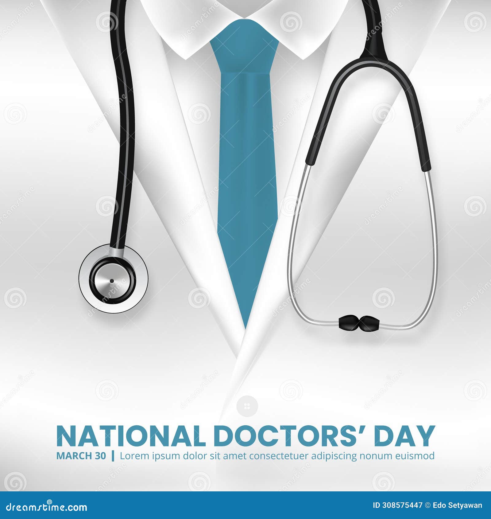 Square National Doctors Day Background with a Doctor Suit and ...