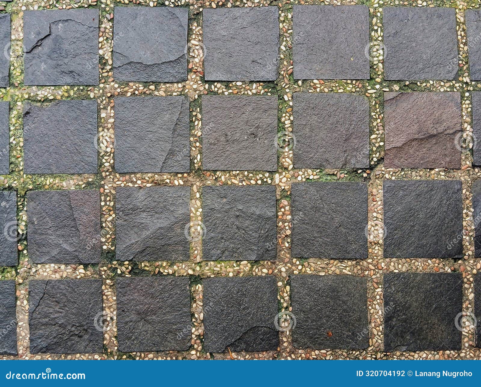 Square Natural Stone Tiles Pattern for Walkway Stock Photo - Image of ...