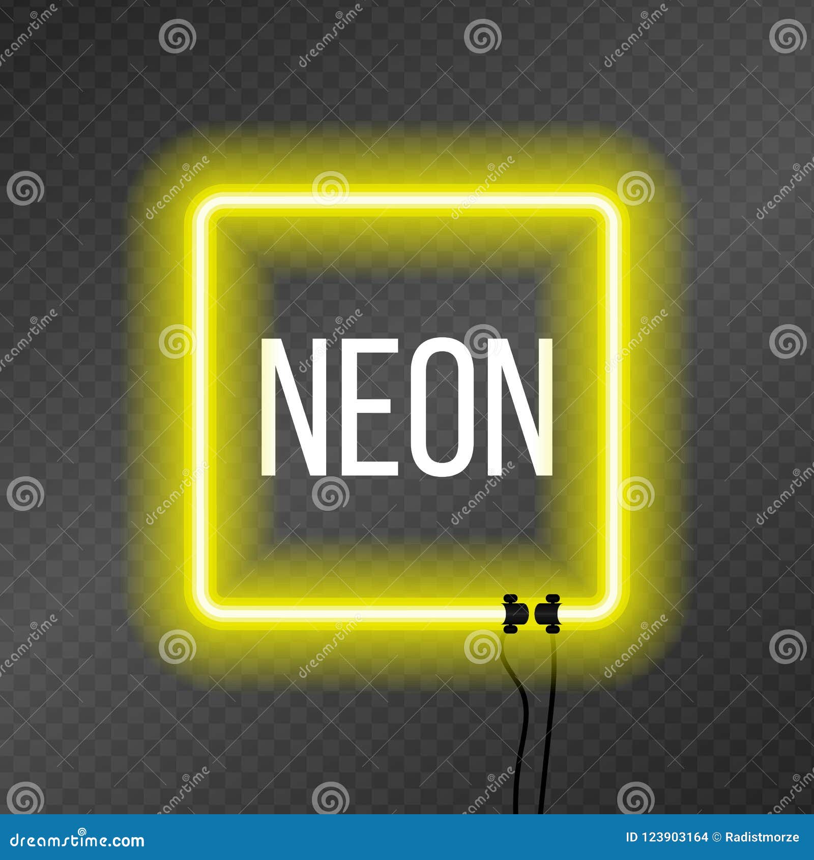 Square Neon Trendy Background 80s Wave Stock Illustration ...
