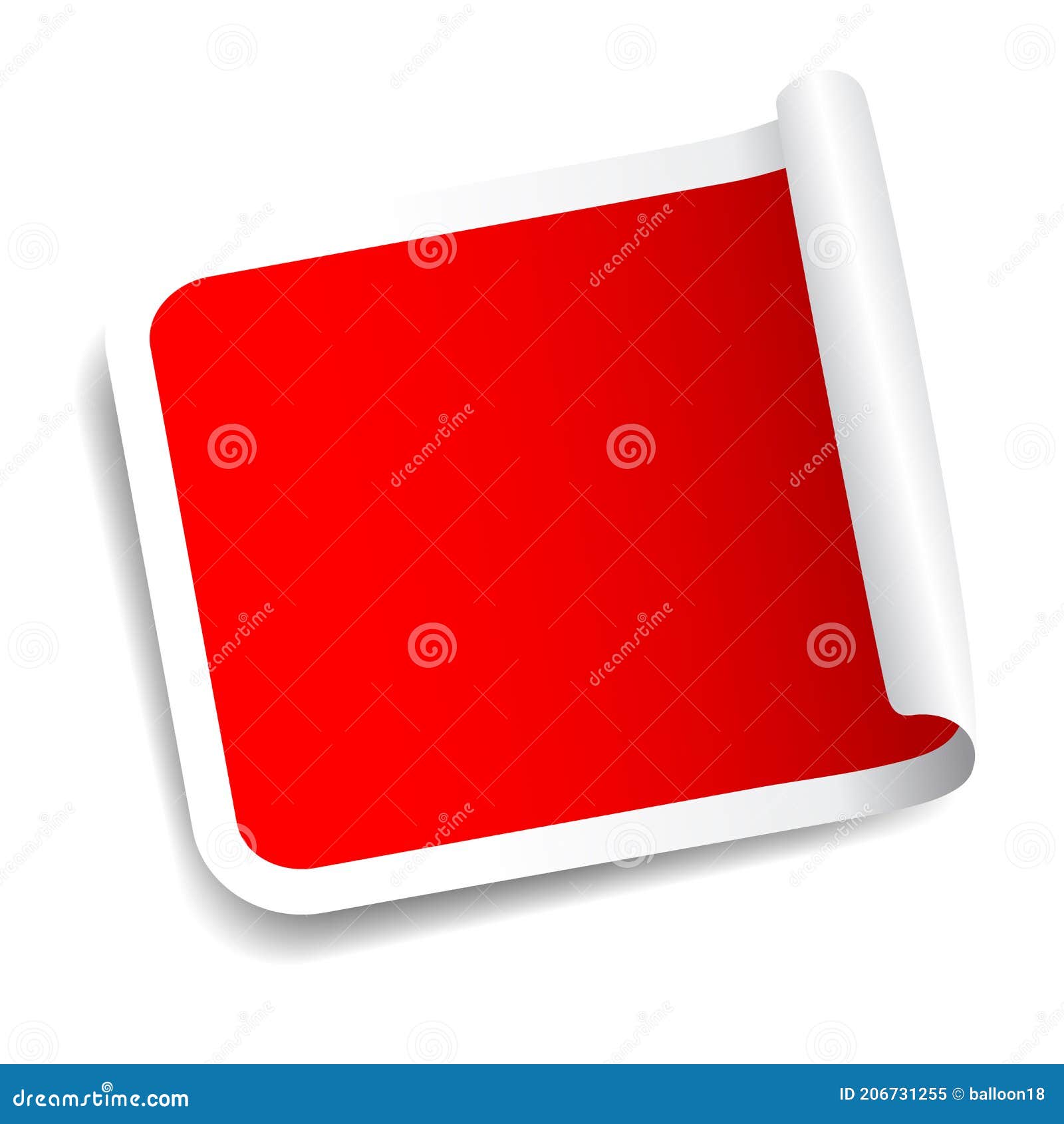 Vector blank sticker stock vector. Illustration of clean - 206731255