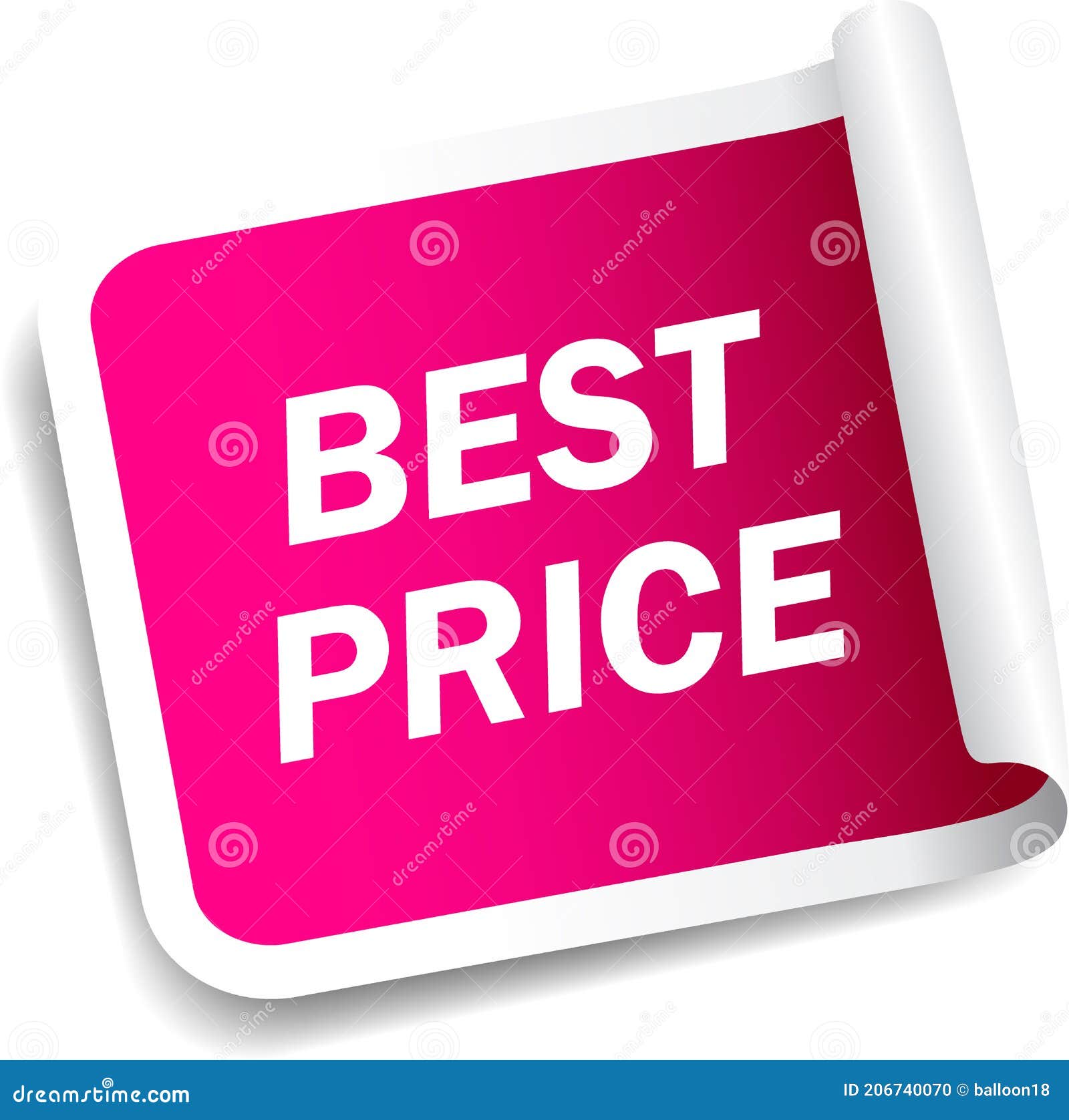 Best price sticker stock vector. Illustration of curly - 206740070