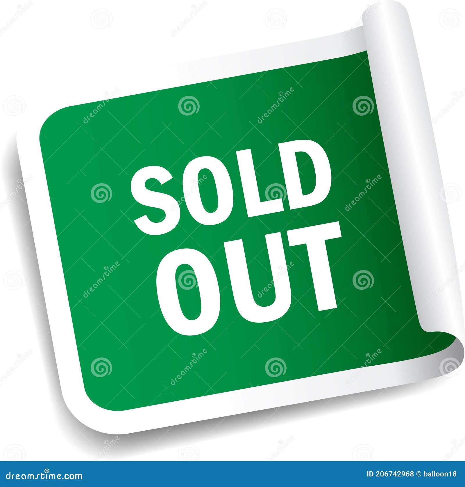 Sold Out sticker stock vector. Illustration of icon - 206742968