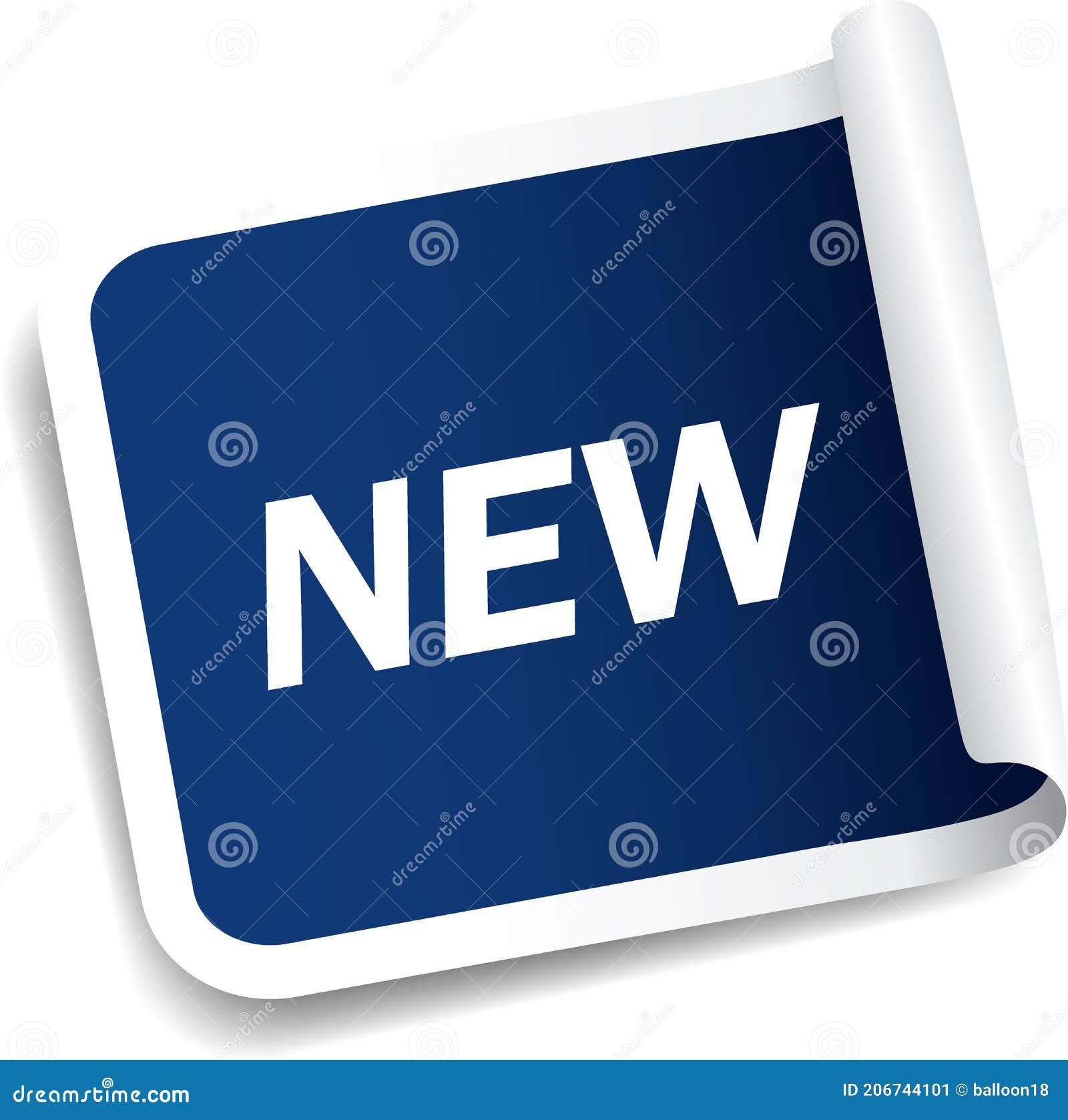 New sticker stock vector. Illustration of design, element - 206744101