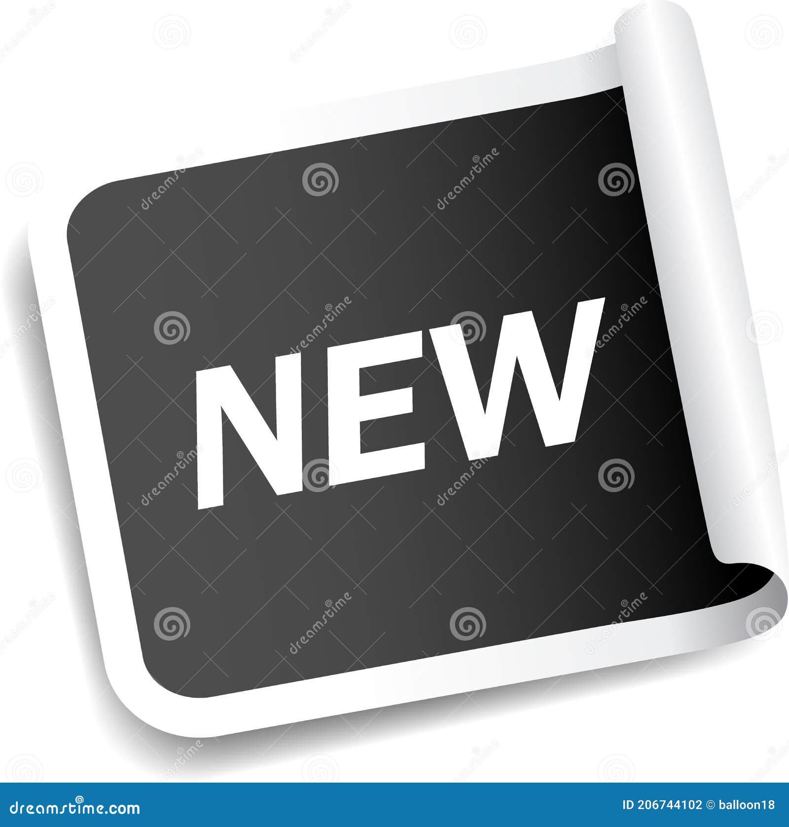 New sticker stock vector. Illustration of final, business - 206744102