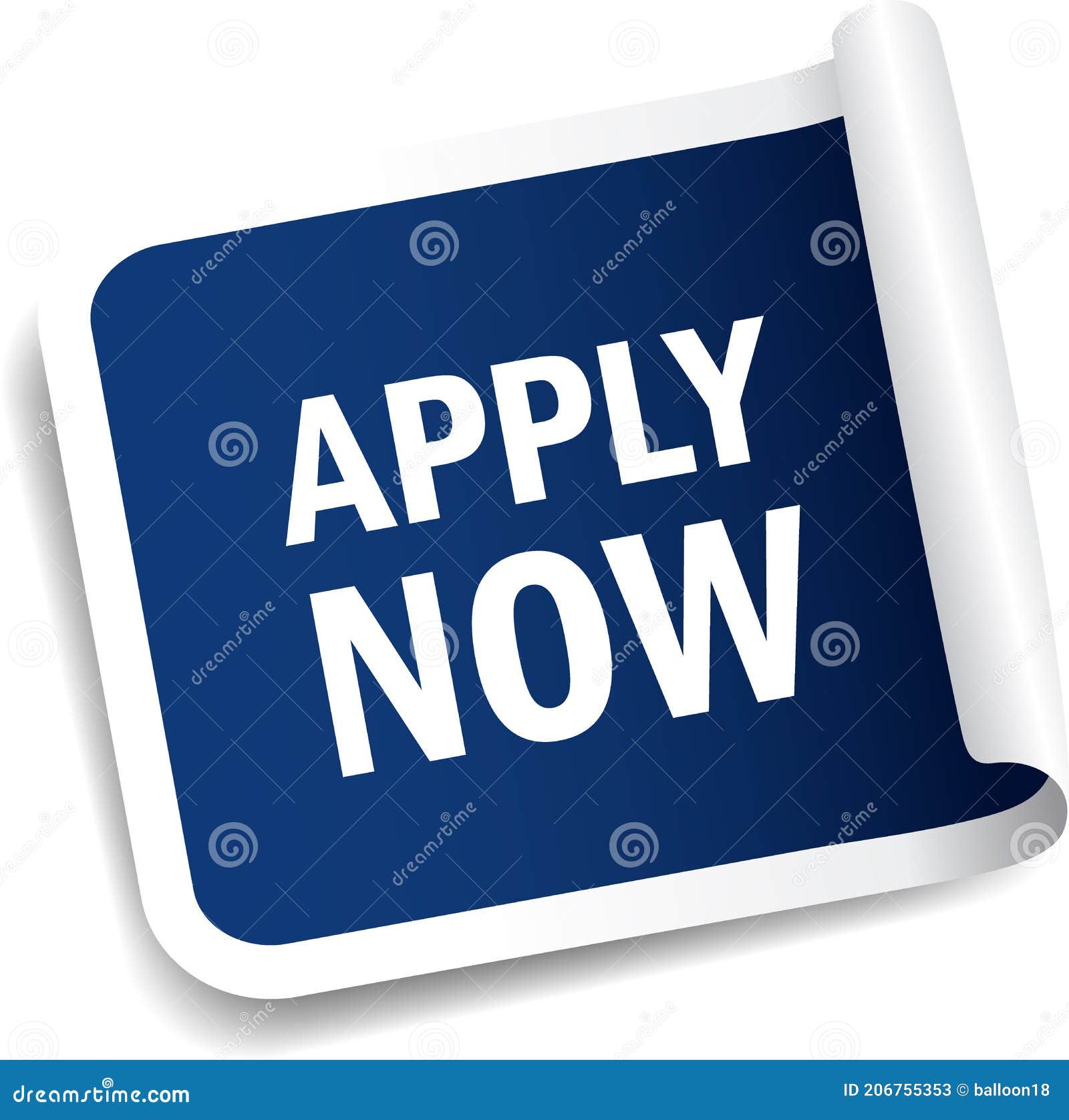 Apply now vector sticker stock illustration. Illustration of isolated ...