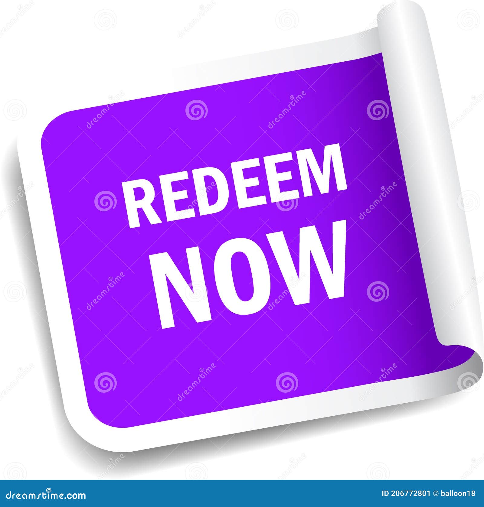 Redeem now vector sticker stock illustration. Illustration of icons ...