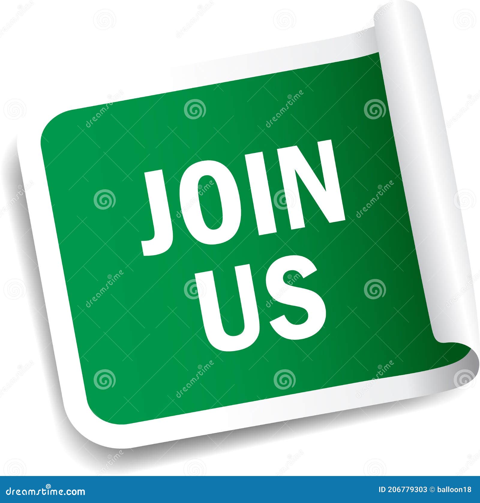 Join us vector sticker stock illustration. Illustration of join - 206779303