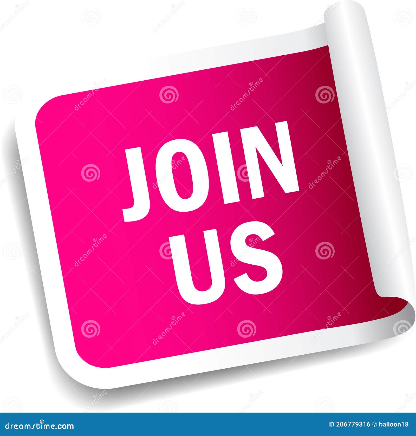 Join us vector sticker stock illustration. Illustration of isolated ...