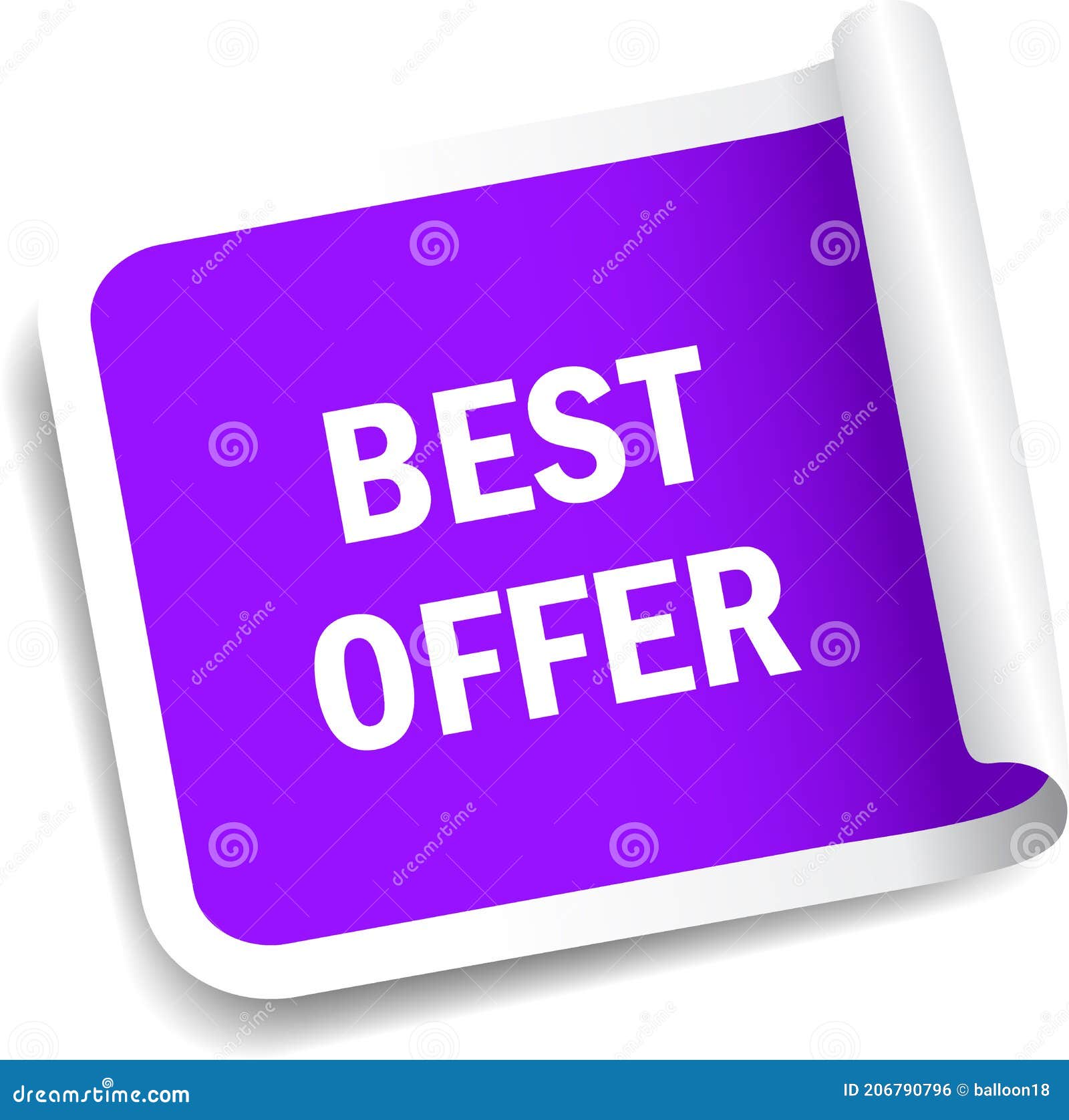 Best Offer vector sticker stock illustration. Illustration of booking ...