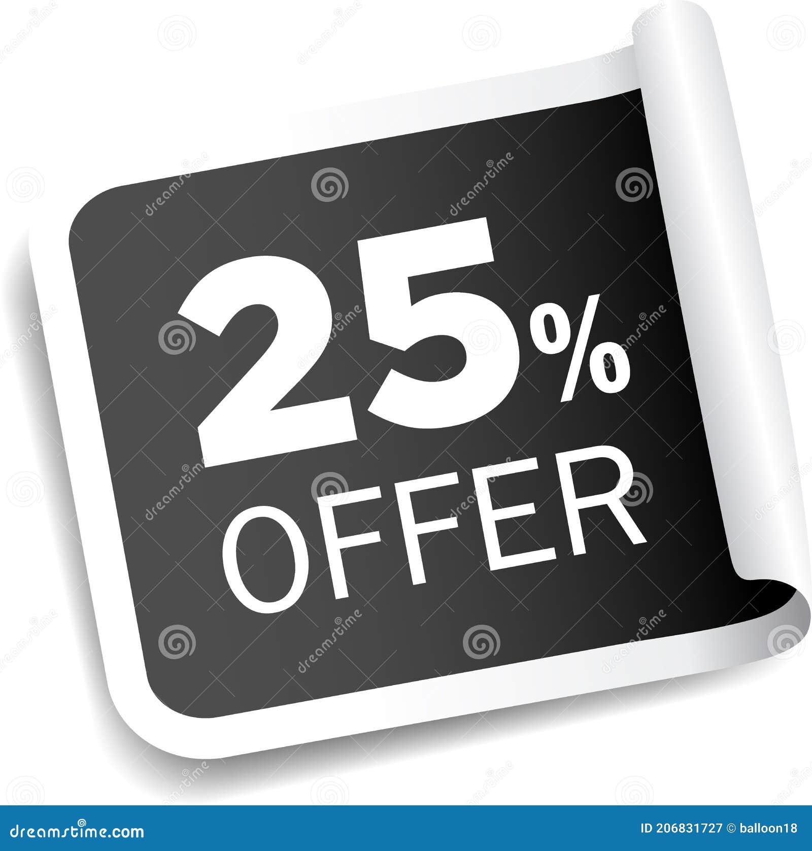 25 Percentage Discount Offer Stock Illustration - Illustration of ...