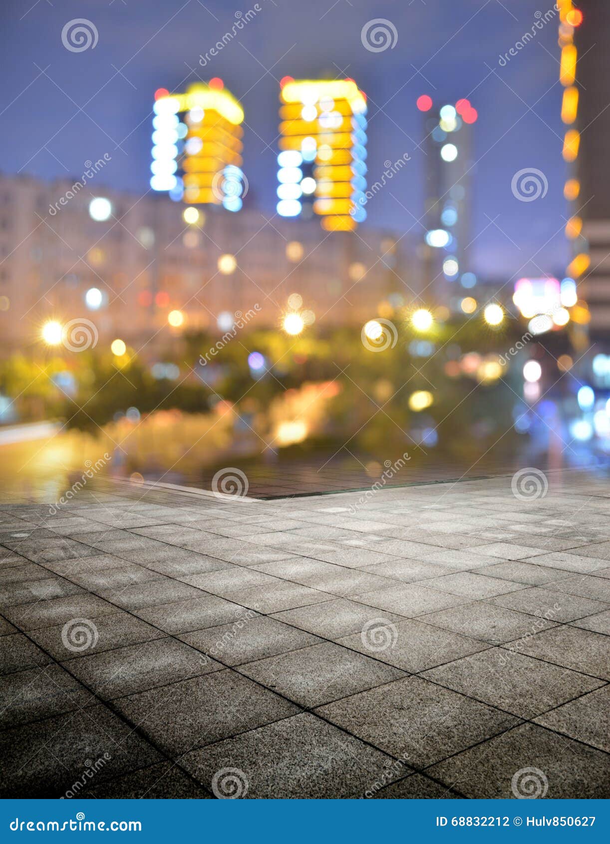 Square night city stock photo. Image of blur, light, effect - 68832212