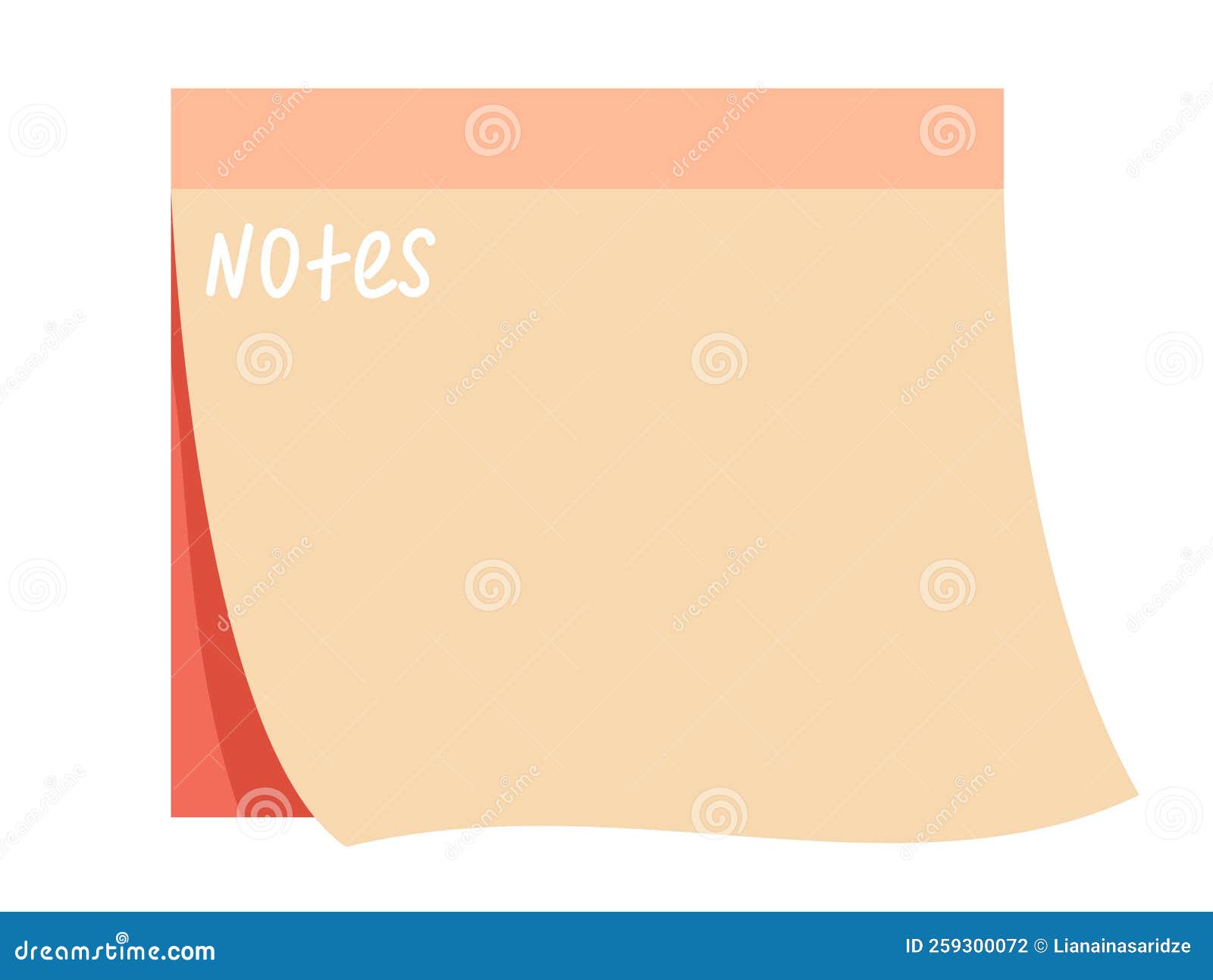 Square note icon stock vector. Illustration of comic - 259300072