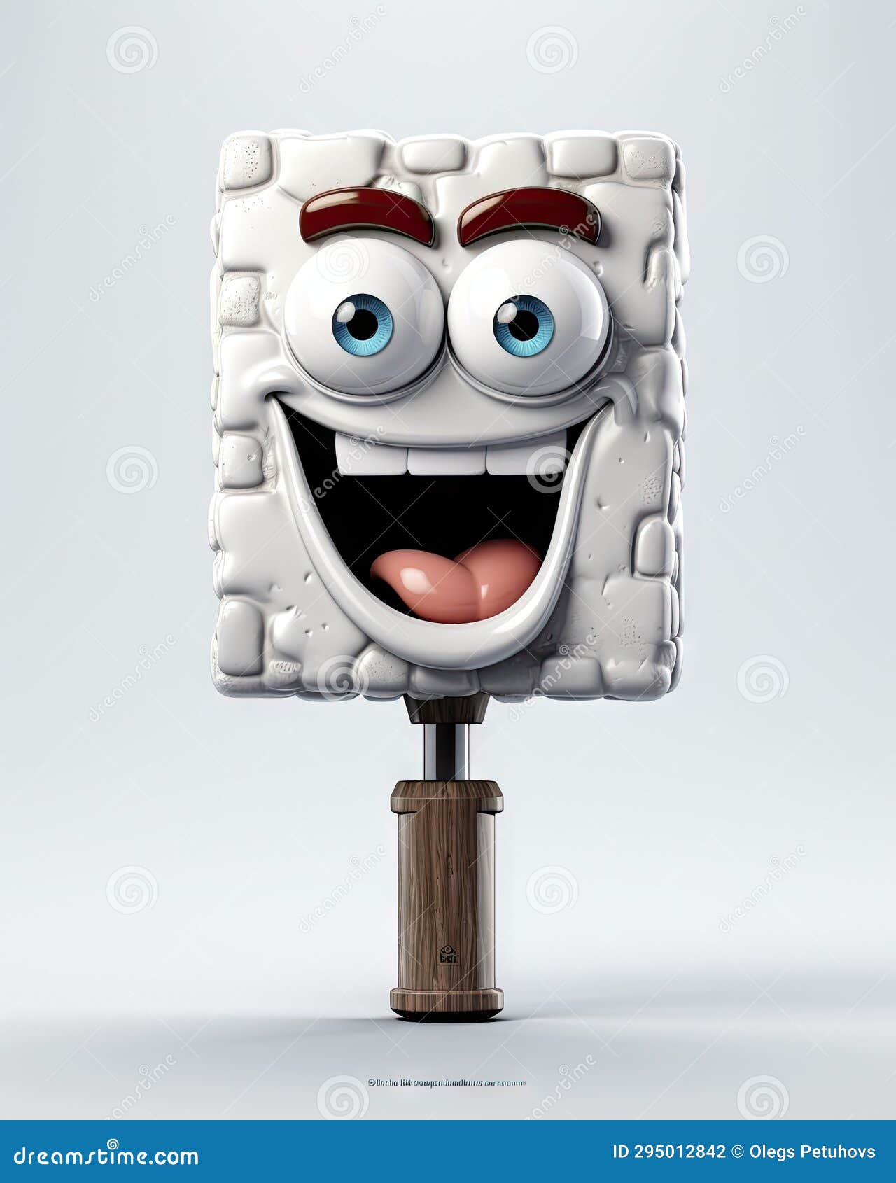 A Square Object with Eyes and a Smile on it S Face. Generative Ai Stock ...