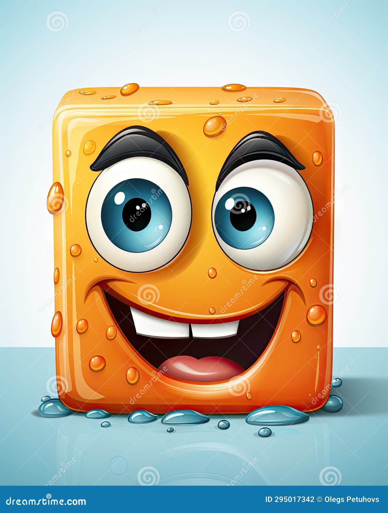 A Square Orange Object with Eyes and a Smile on it S Face. Generative ...