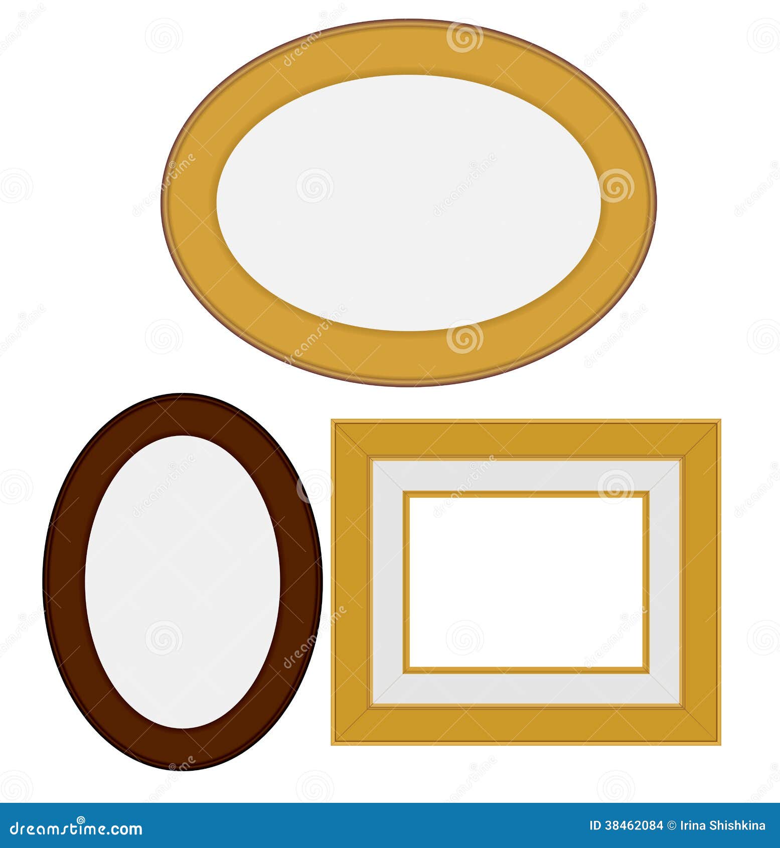 Square and oval frames stock illustration. Illustration of carved ...
