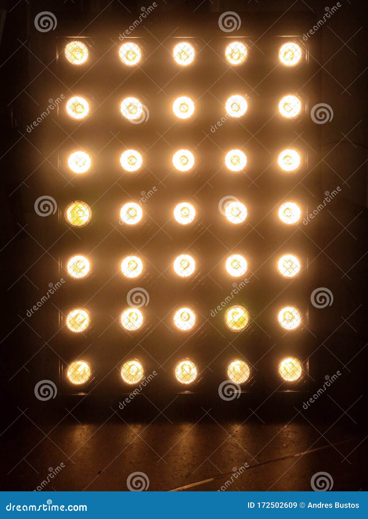 Square Panel of Led Concert Lights Blinders Stock Image - Image of ...