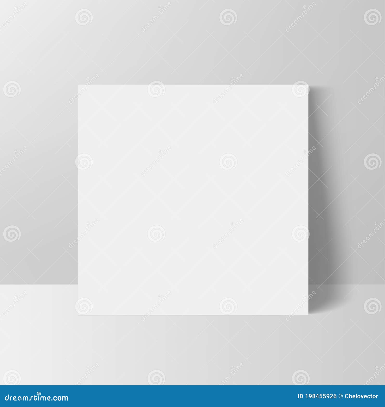 Square Paper Format Mock Up. Vector Illustration. Stock Vector ...