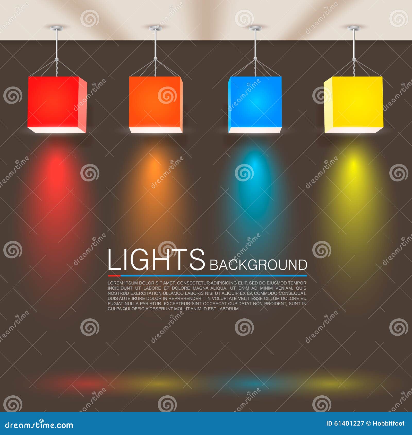 Square paper lamps stock vector. Illustration of attraction - 61401227