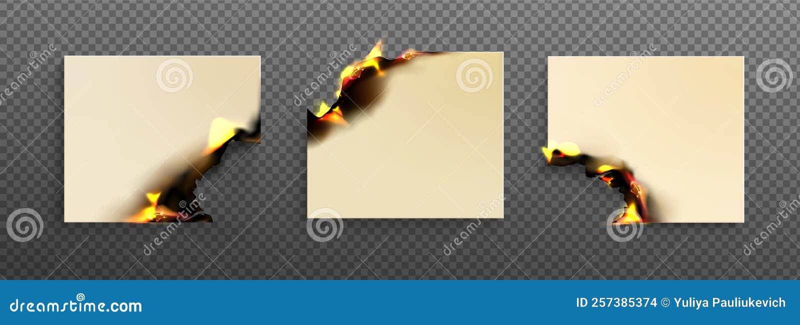 Square Paper Notes with Burning Angles, Vector Stock Vector ...
