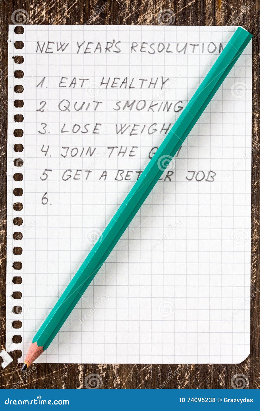 Square Paper Sheet with Resolutions Stock Photo - Image of goal, list ...