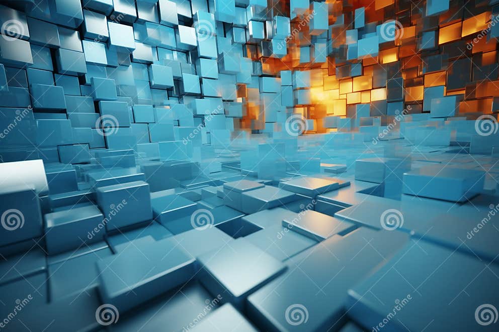 Square Papers Artistic Evolution through a Mesmerizing 3D Rendering ...