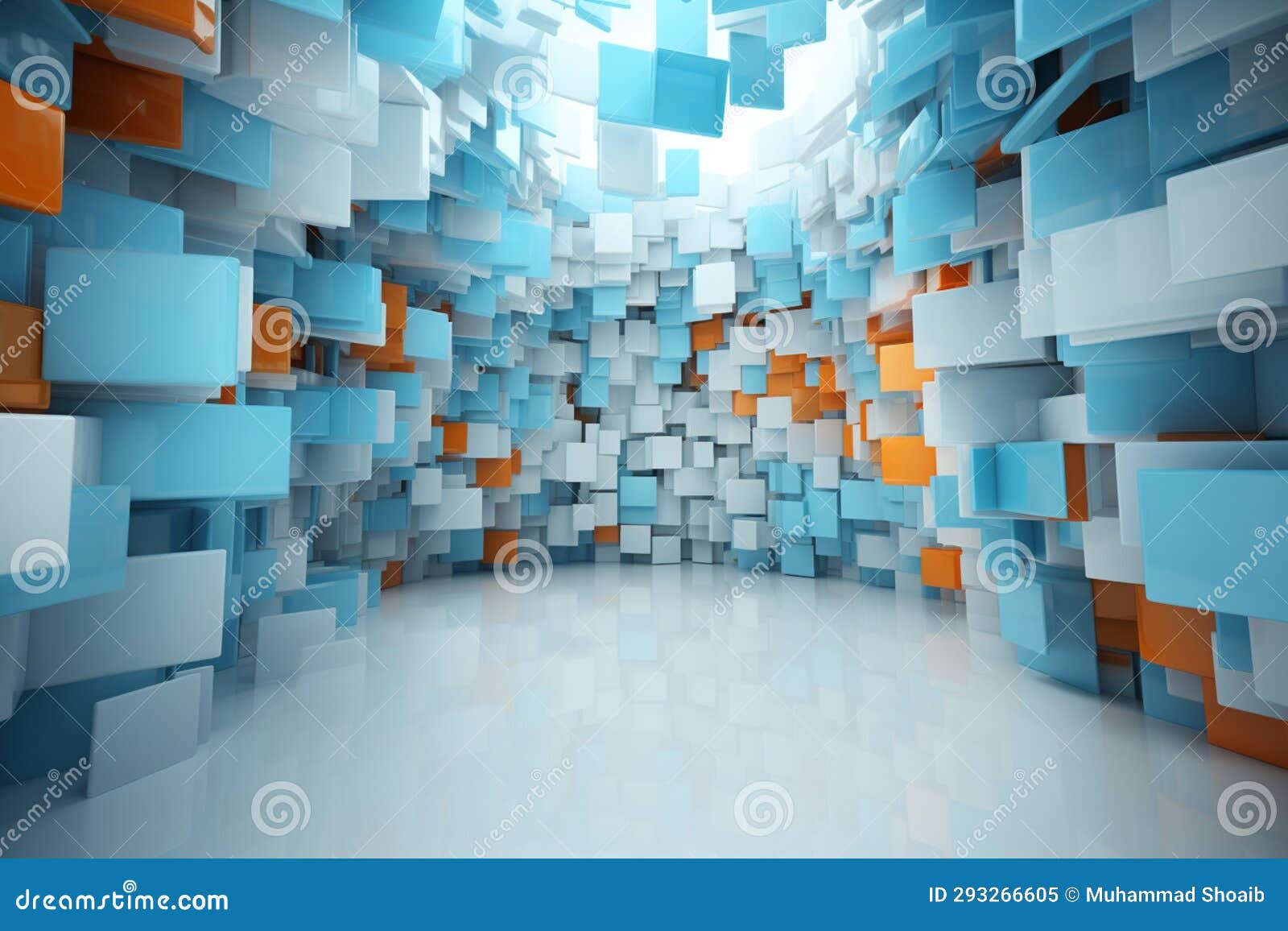 Square Papers Artistic Evolution through a Mesmerizing 3D Rendering ...