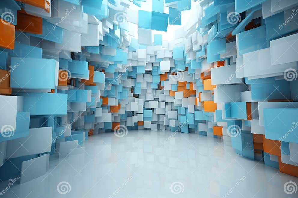 Square Papers Artistic Evolution through a Mesmerizing 3D Rendering ...